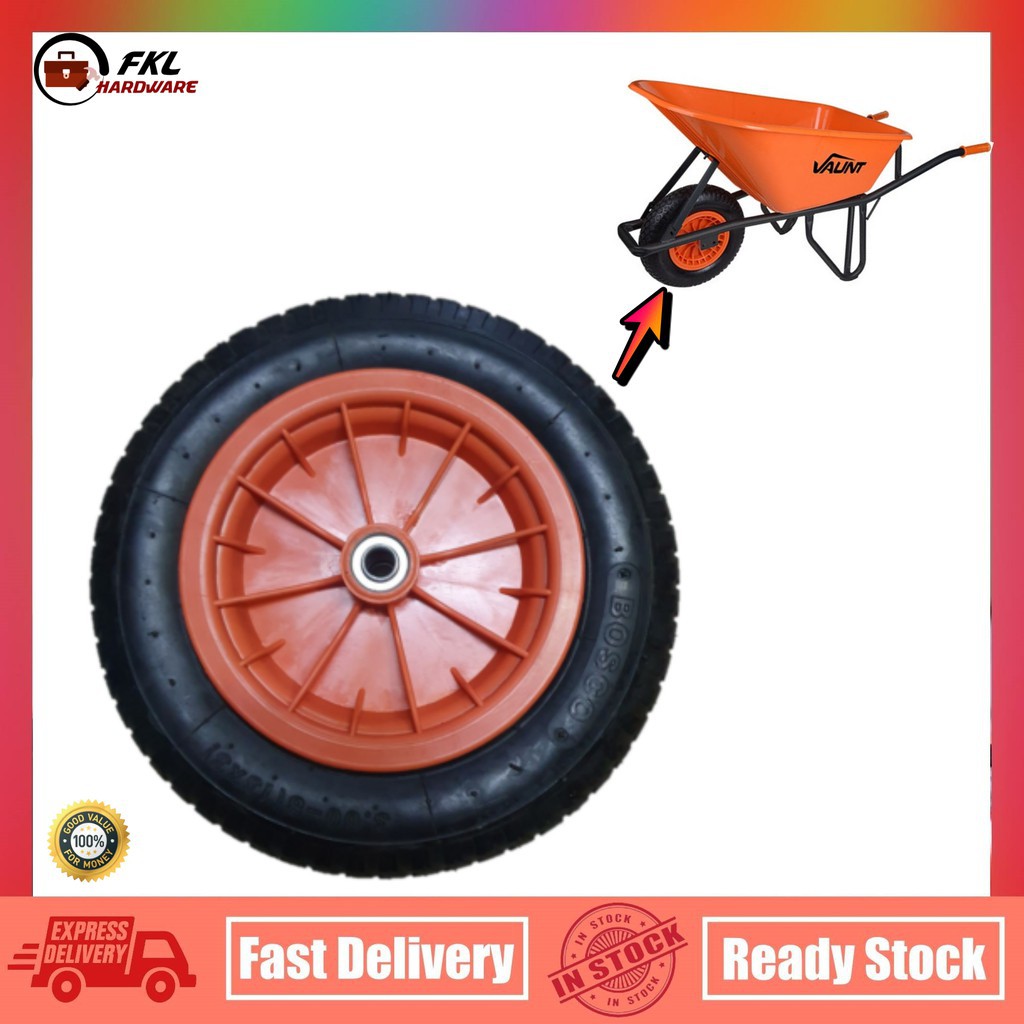 13" X 3" Heavy duty PVC RIM WITH AIR TUBE/PVC PNEUMATIC WHEEL BARROW ...