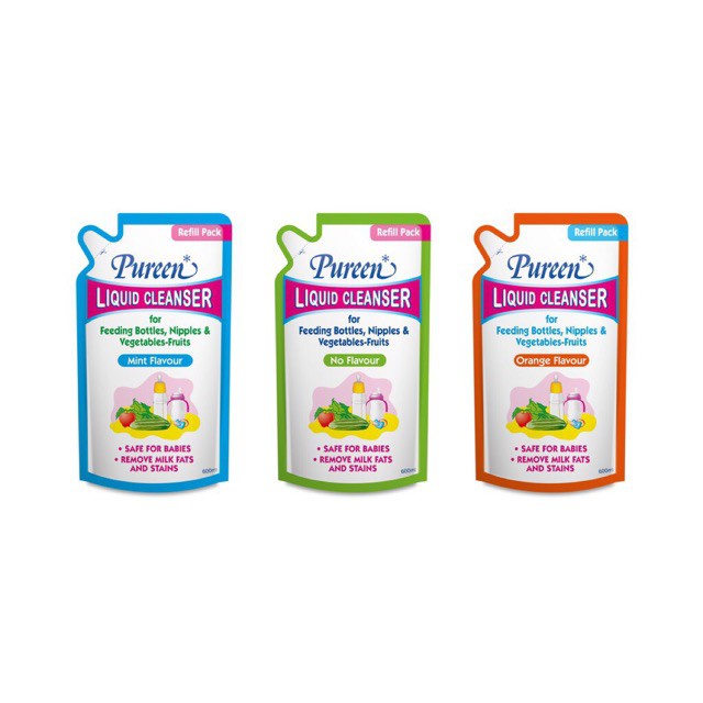 ureen Liquid Cleanser Refill Pack 600ml / 250ml (Orange / No Flavour ...