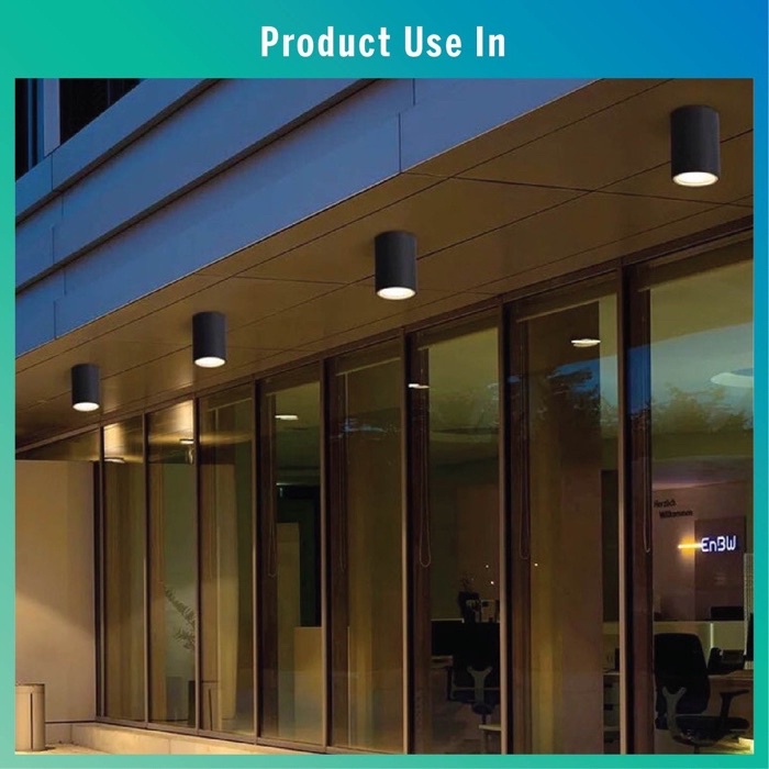 Surface Downlight Casing E27 Round & Square Black White Downlight ...