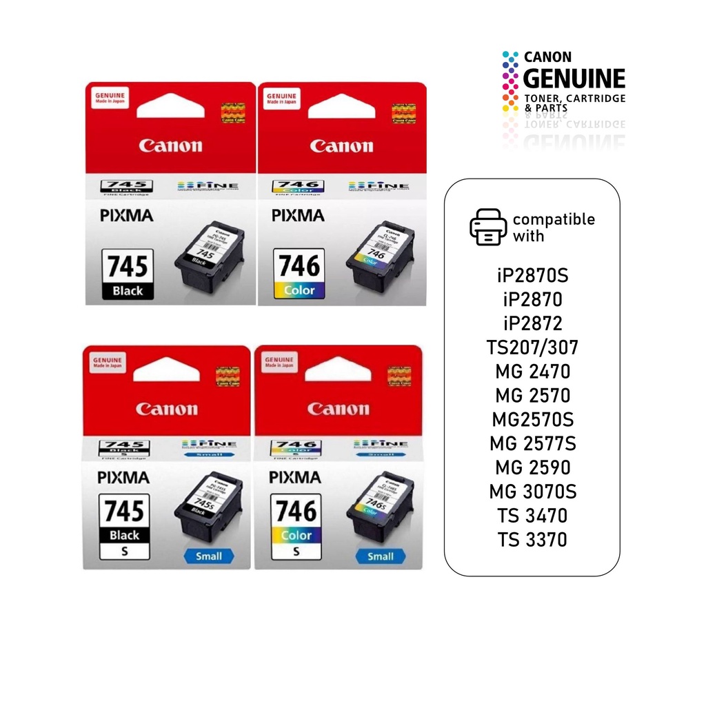 Canon Pixma Ink PG-745s (black), PG745 (black) and CL-746, (Color) , CL ...