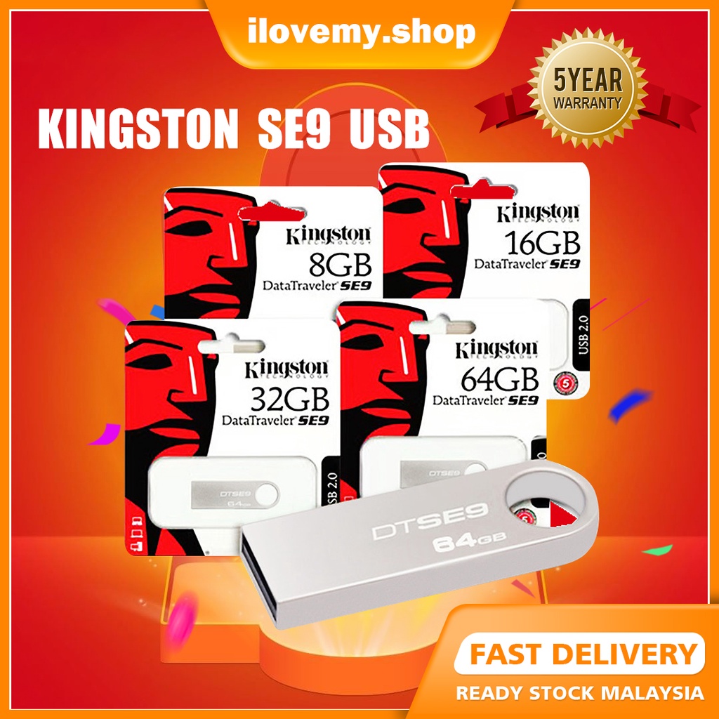 Ready Stock Kingston Data Traveler SE9 DTSE9 USB 2.0 Memory Flash Stick ...