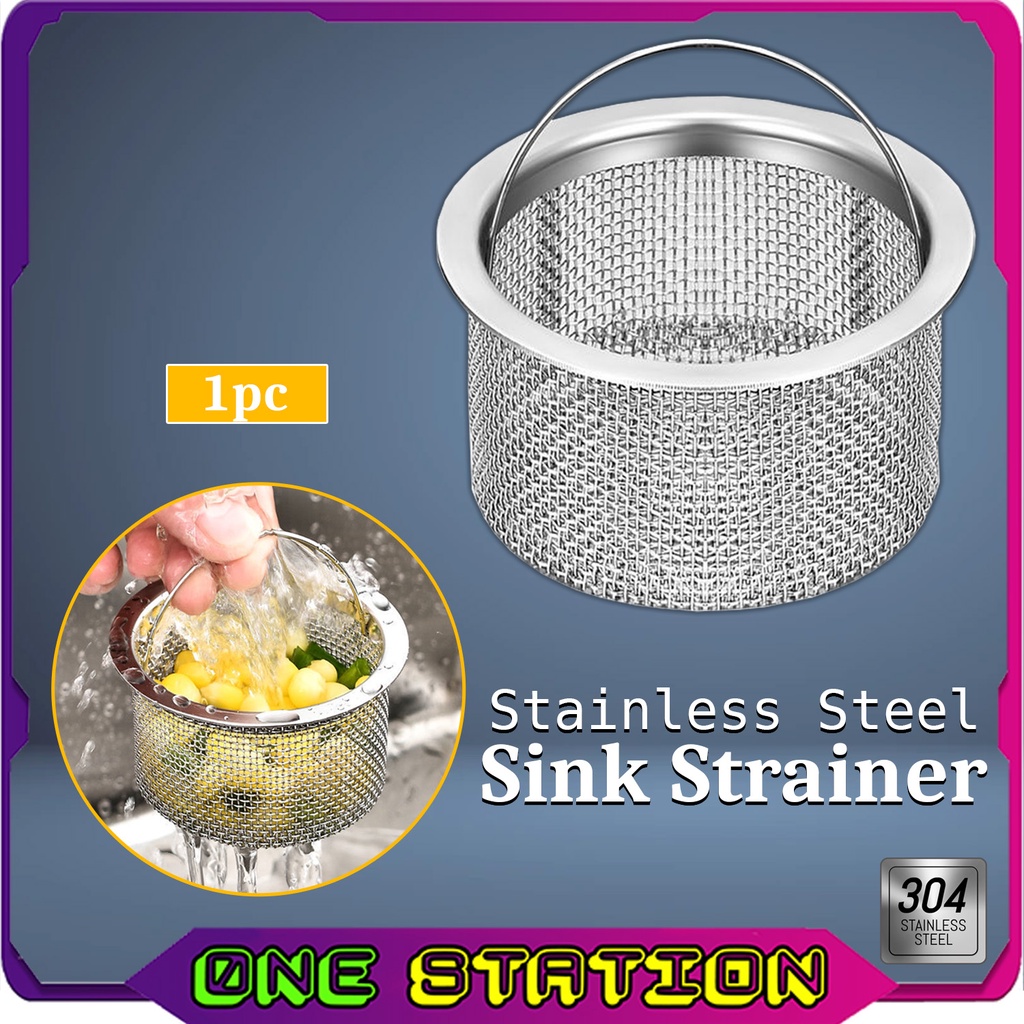Stainless Steel Sink Strainer Drain Anti Blocking Mesh Net Anti ...