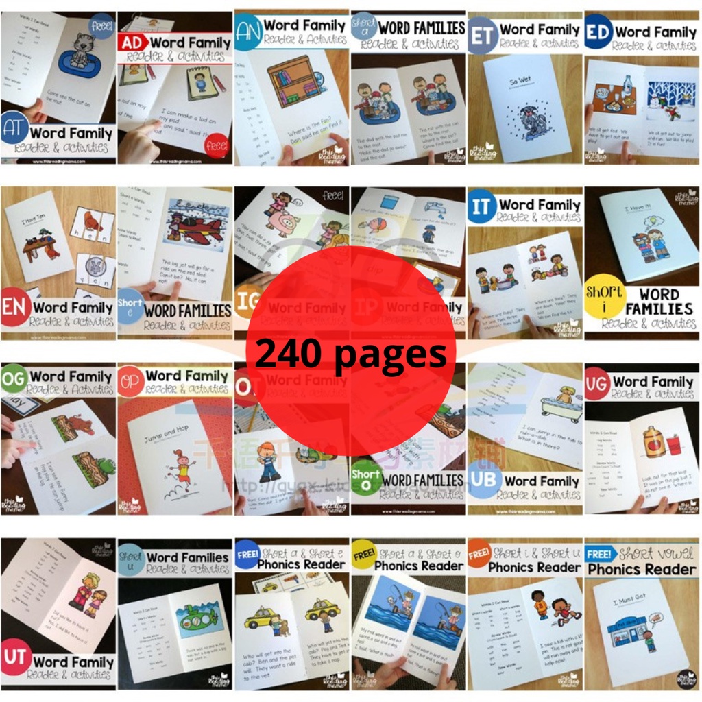 (PDF) kindergarten word family reader & activities 240 pages SOFTCOPY ...