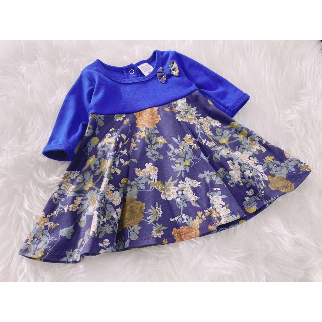 [ RAYA RAYA ] Kurung Dress Royal Blue- (ROSES) | Shopee Malaysia
