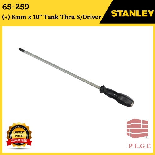 Stanley 65259 (+) 8mm x 10" Tank Thru Screwdriver with Rubber Handle ...