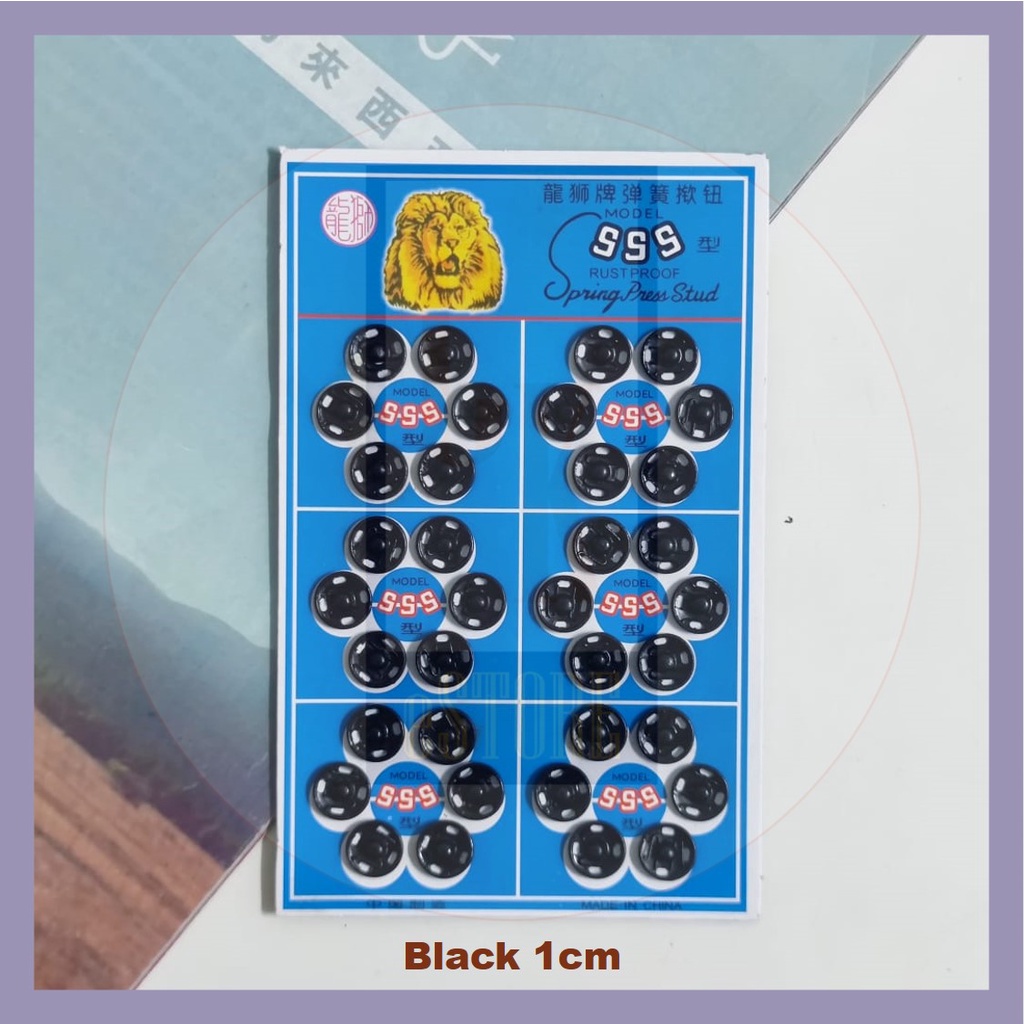 Butang Ketip Logam LION Brand Butang Katup Jahit Tangan Press Studs ...