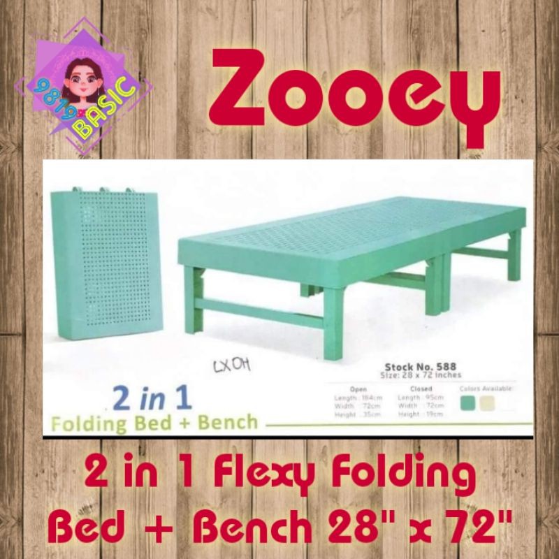 Zooey Flexy Folding Bed + Bench 28" x 72" in Random Color | Shopee Malaysia