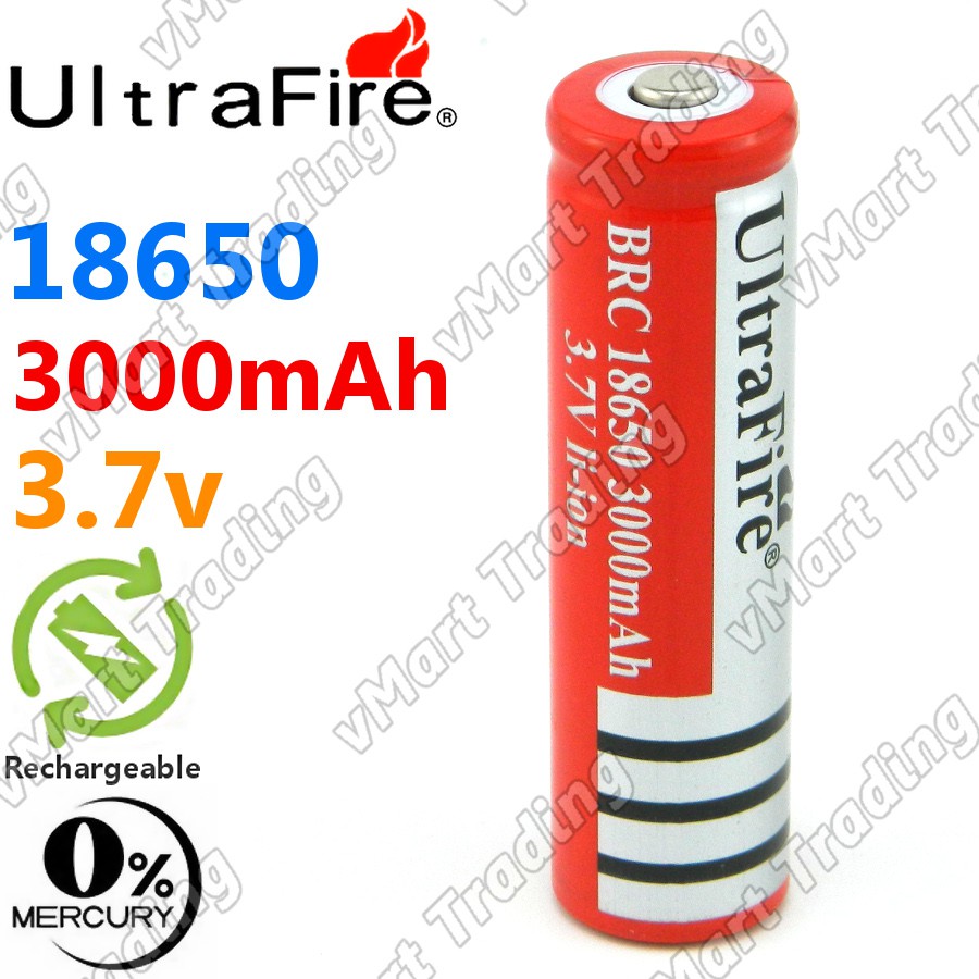 UltraFire 18650 3000mAh Rechargeable Li-ion Battery | Shopee Malaysia