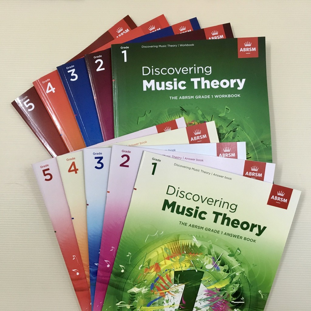 ABRSM Discovering Music Theory Grade 1~Grade 5 Workbook & Answer Book ...