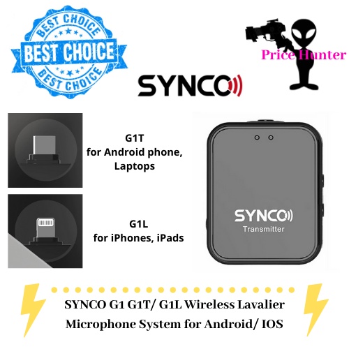 SYNCO G1 G1T/ G1L Wireless Lavalier Microphone System for Android / IOS | Shopee Malaysia