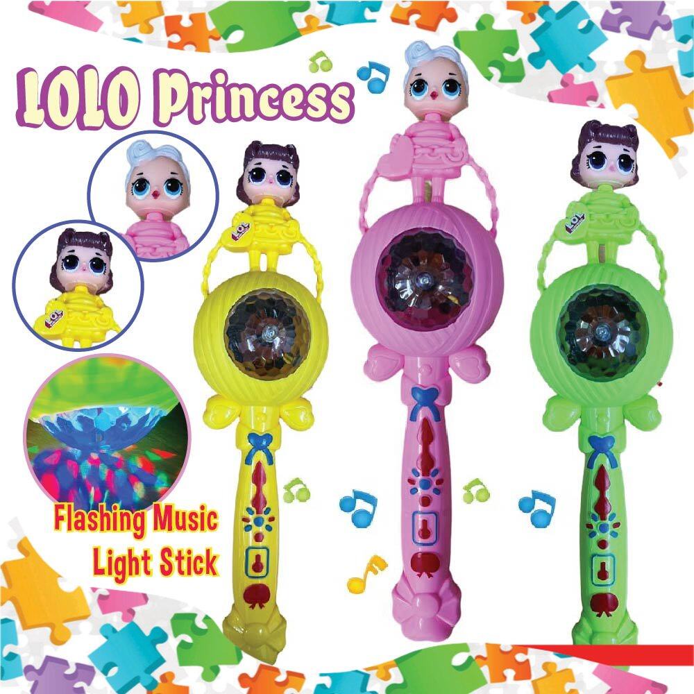 LOLO Princess Pink Yellow Green Princess Light Stick With Light And ...