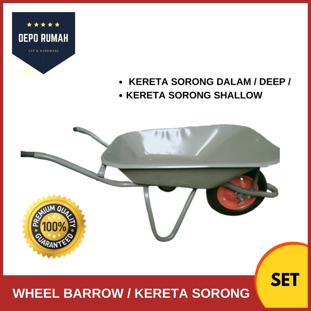 [Ready Stock] Kereta Sorong Tolak Berkualiti High Quality Wheelbarrow ...