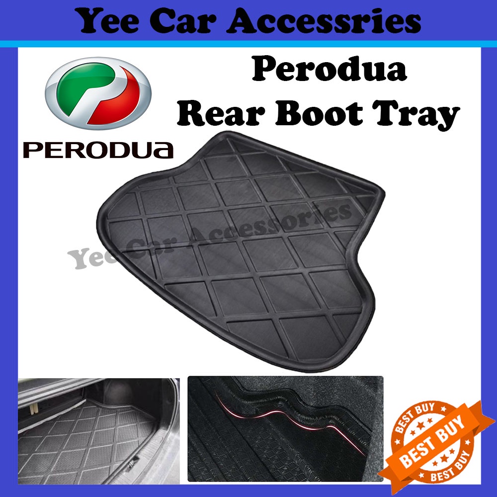 Perodua Myvi Alza Ativa Axia Bezza Aruz Viva Custom Fit Car Rear Boot ...