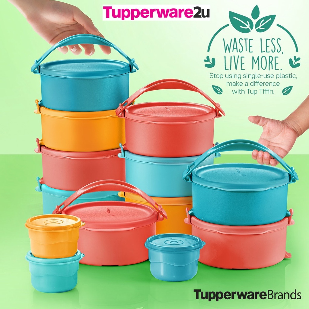 (Ready Stock)(Limited Release) Tupperware Tup Tiffin Set (4) 550ml or ...