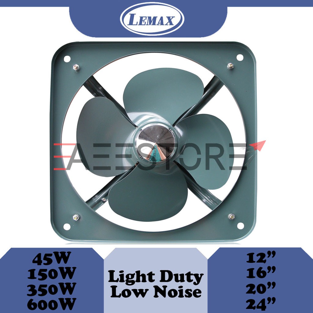 LMX / Lemax 12″ / 16" / 20″ / 24″ Industrial Light Duty Wall Exhaust ...