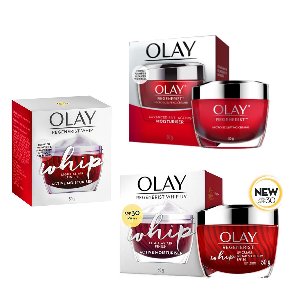 Olay Regenerist Advance Anti Aging Whips Moisturiser (50g) | Shopee ...
