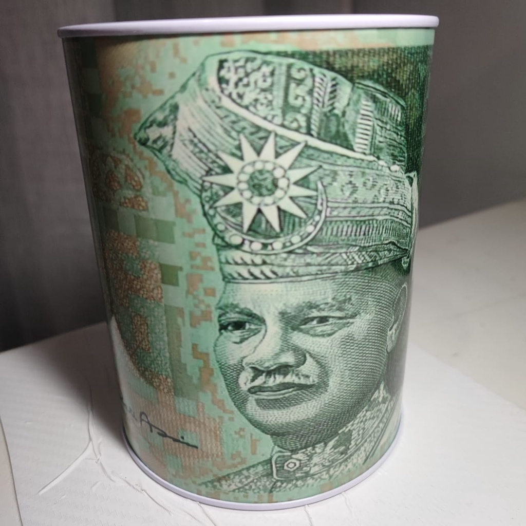 14 x 11cm Tabung Duit Syiling atau Duit Kertas Money Coin Tin Kid Adult ...