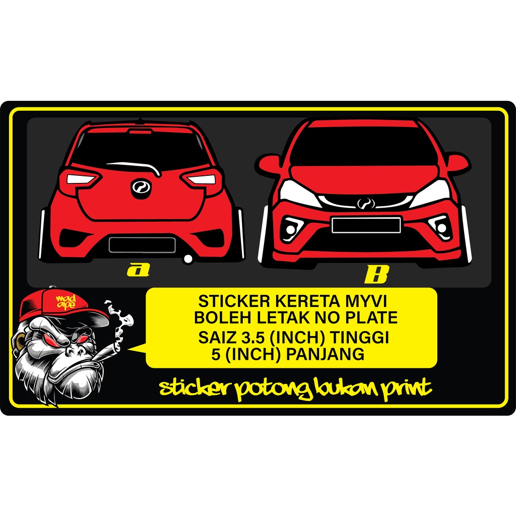 STICKER KERETA MYVI-STICKER TAMPAL BELAKANG | Shopee Malaysia