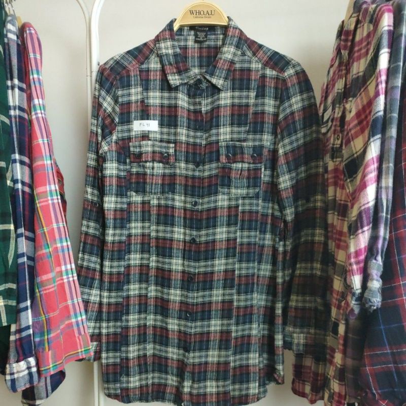 Ladies Flannel Shirt (Lock on Live) | Shopee Malaysia