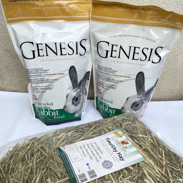 SUPER SAVER - Genesis Extruded Timothy Rabbit Food (1kg x 2) + 500g ...