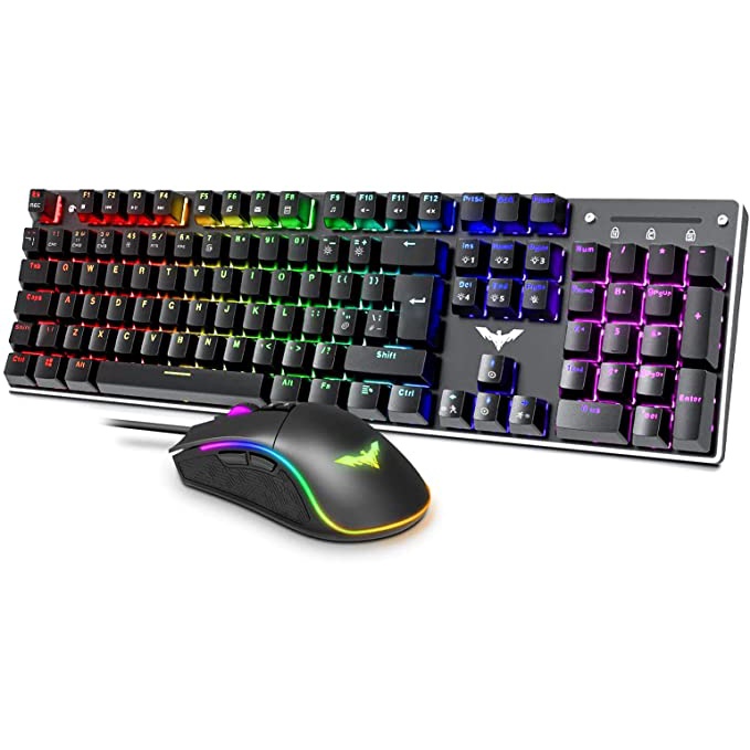 havit Wired Mechanical Gaming Keyboard and RGB Mouse Combo Set UK ...