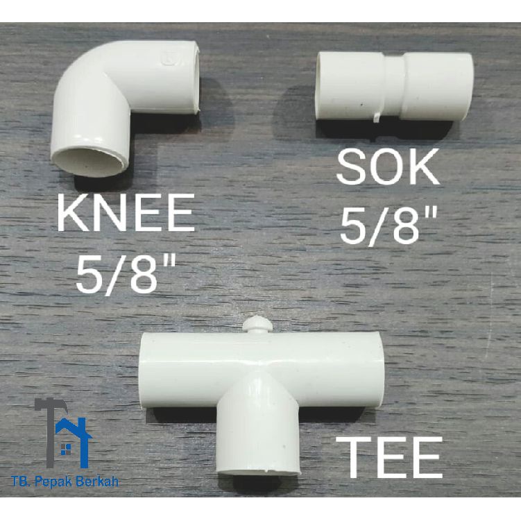 Pvc Knee / PVC Tee / PVC Sok Size 5/8 inch | Shopee Malaysia