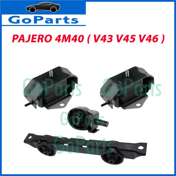 Engine mounting with Gear box mounting 4pcs Mitsubishi Pajero 4M40 V43 V45 V46 (6G74) | Shopee ...