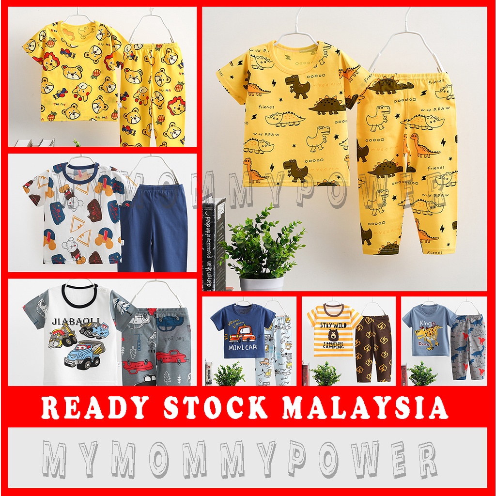 [1] 1Y-8Y🛑LIVE VOUCHER📶Baju Cartoon Pyjamas Budak Lelaki Boy Lengan ...