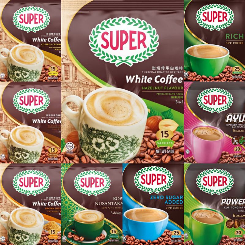 Super White Coffee instant Coffee 3in1 Kopi Segera (Super kopi Rich ...