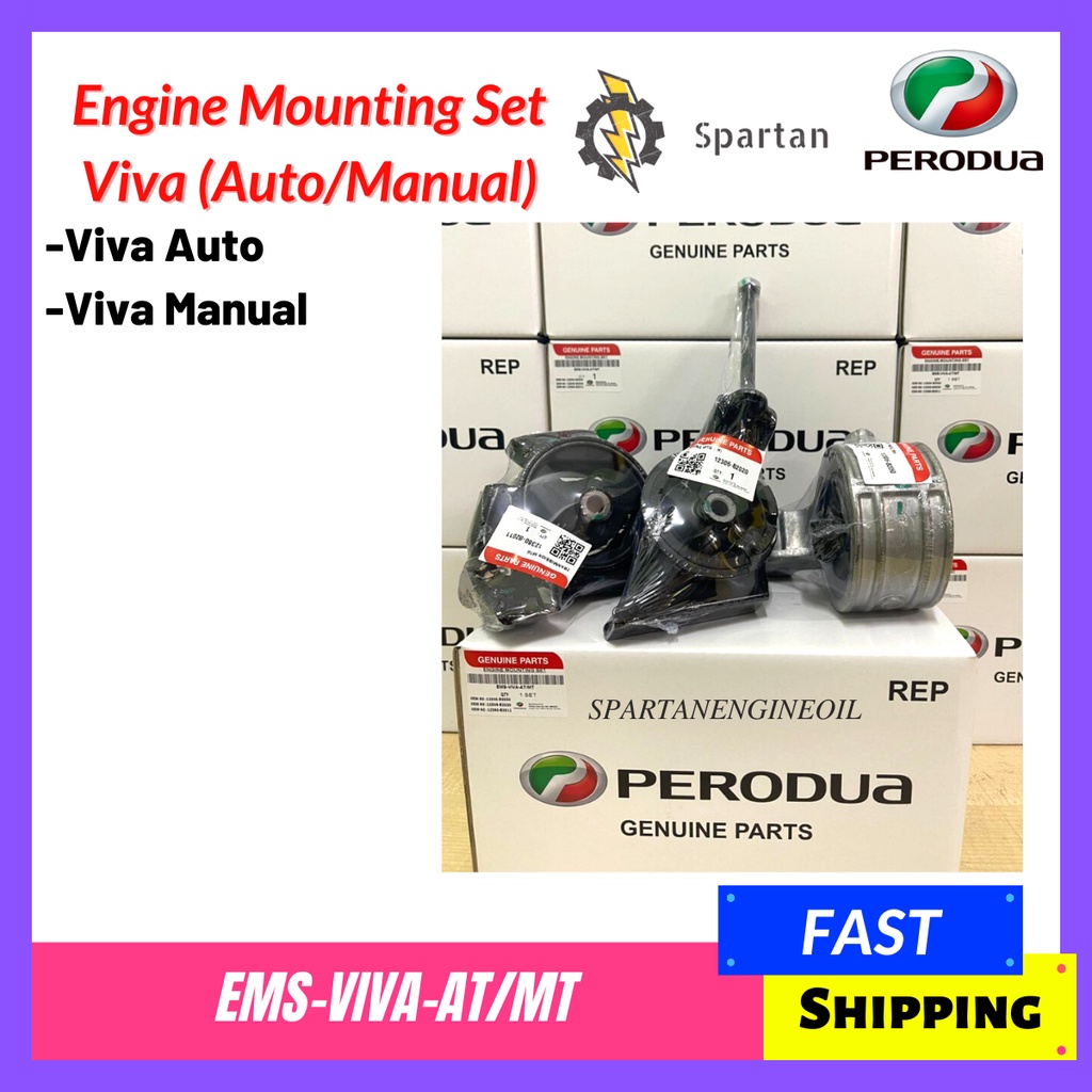 PERODUA VIVA AUTO / MANUAL ENGINE MOUNTING SET (3PCS) ORIGINAL | Shopee ...