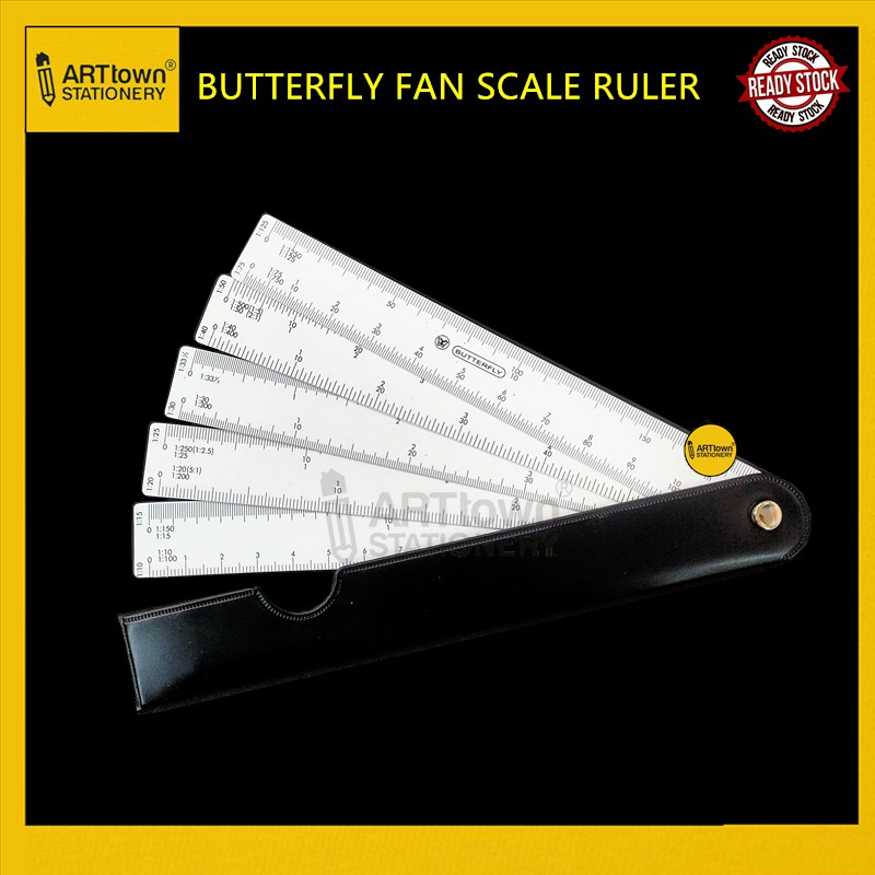 BUTTERFLY FAN SCALE RULER FOR ARCHITECTURE INTERIOR DESIGN | Shopee ...