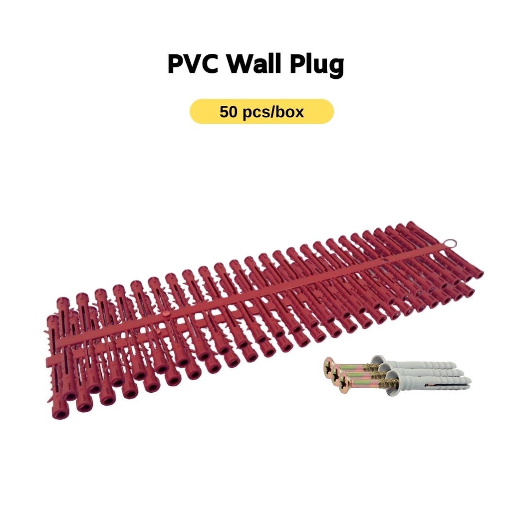 Pvc Wall Plug 50 pcs - Made in Malaysia | Shopee Malaysia