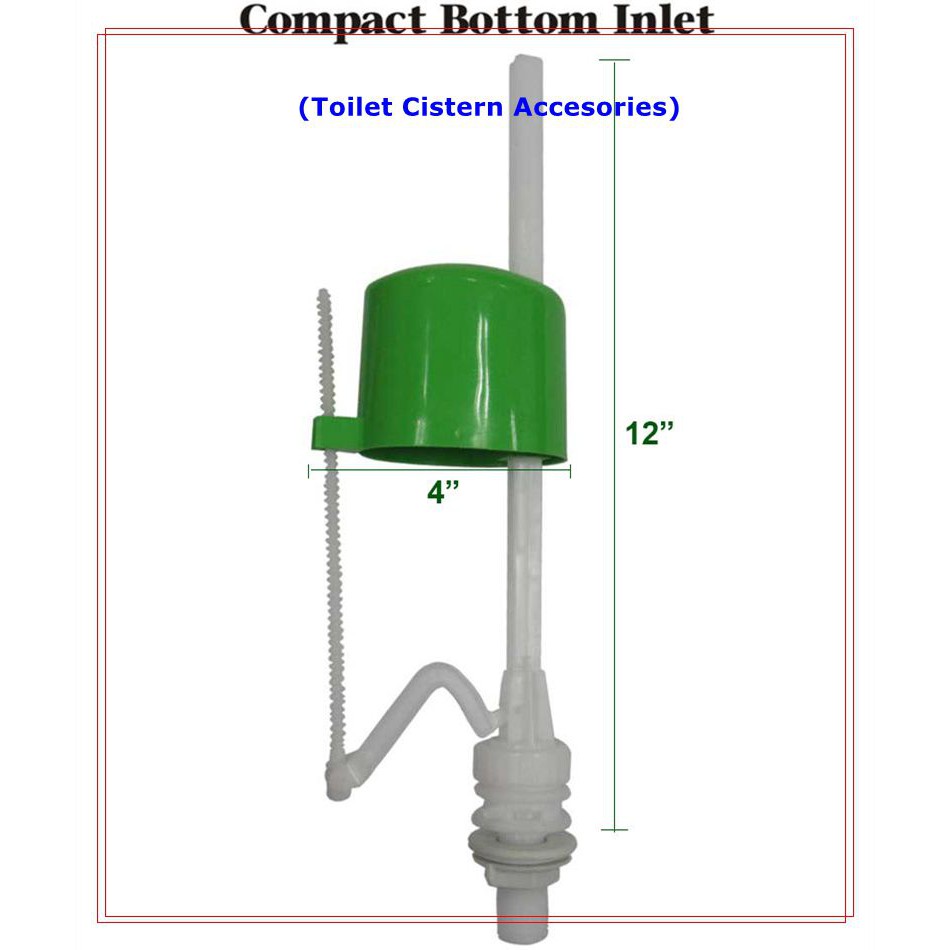 FISH BRAND CJIV4021 ADJUSTABLE COMPACT BOTTOM INLET VALVE (Toilet ...