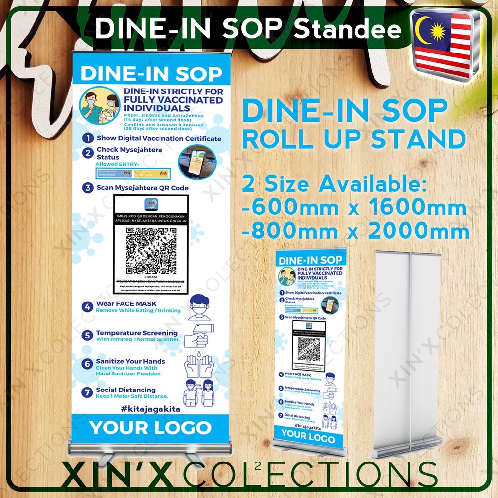 🇲🇾 SOP COVID 19 MYSEJAHTERA DISPLAY STANDEE ROLL UP STAND X STAND CHECK ...
