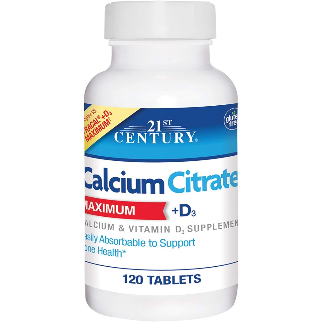 21st Century Calcium Citrate Plus D Maximum 120 Tablets | Shopee Malaysia