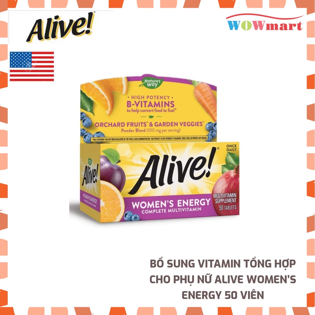 Alive Women's Energy multivitamin supplement for women 50 tablets ...