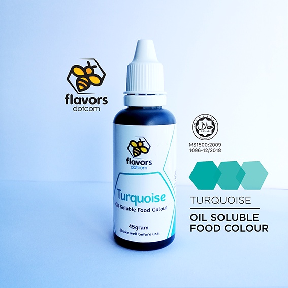 Flavors Dotcom Oil Soluble Food Colouring - TURQUOISE 45g / 1.59oz ...