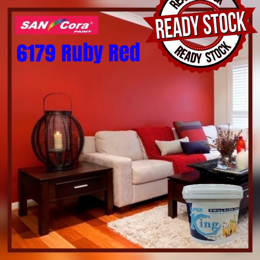 RUBY RED 6179 ( 7L ) SUPERKING QUALITY EMULSION PAINT MATT FINISH / CAT ...