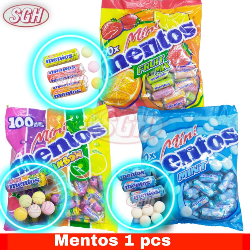 Mentos Mini Roll Assorted Chewy Sweets Mint Rainow Lemon Orange ...