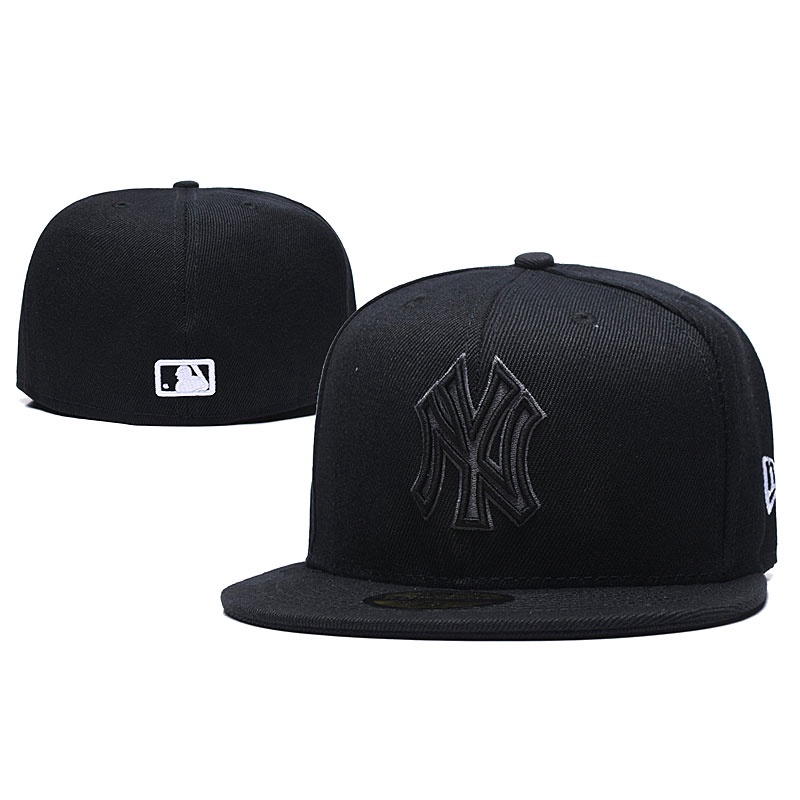 New Hat New York Yankee MLB Fitted Cap Men Women 59FIFTY Hip Hop Full ...