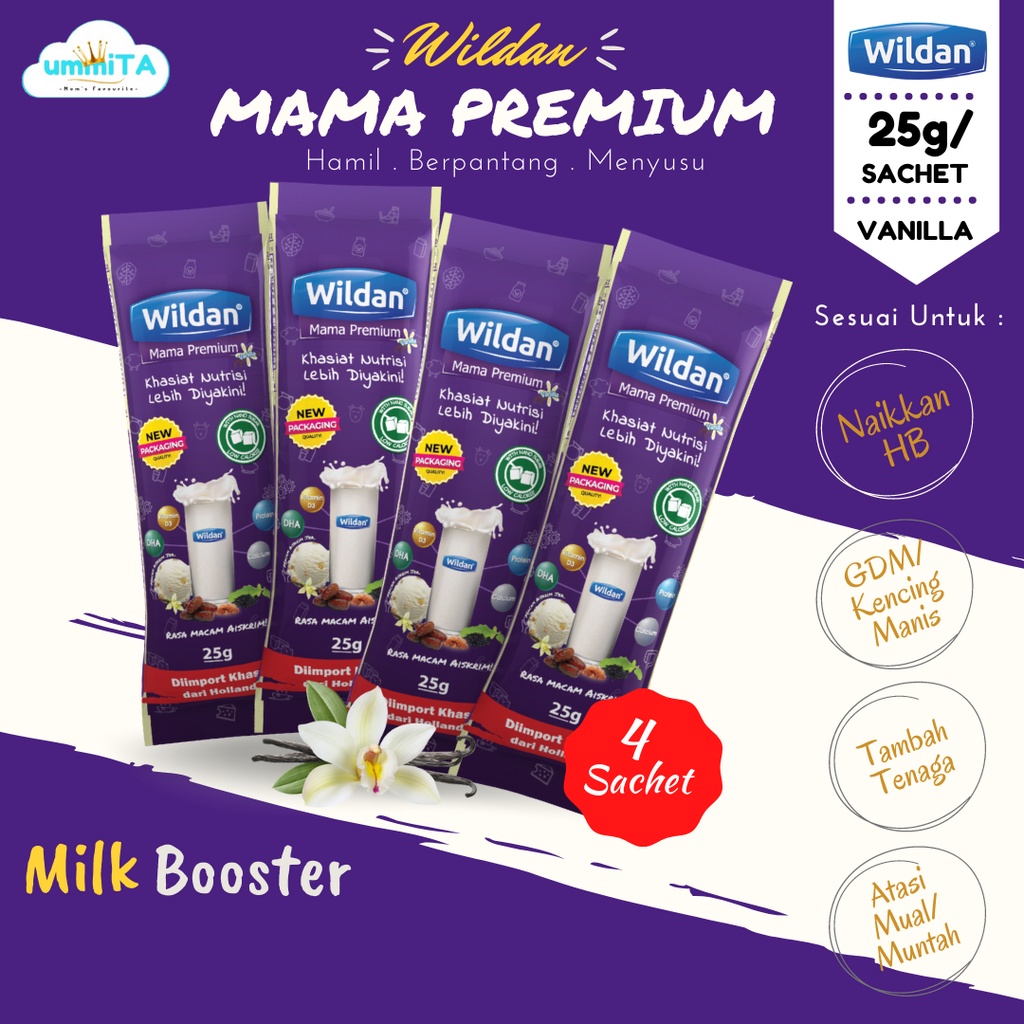 4 SACHET TESTER SAMPEL WILDAN SUSU KAMBING MILK BOOSTER MAMA PREMIUM ...