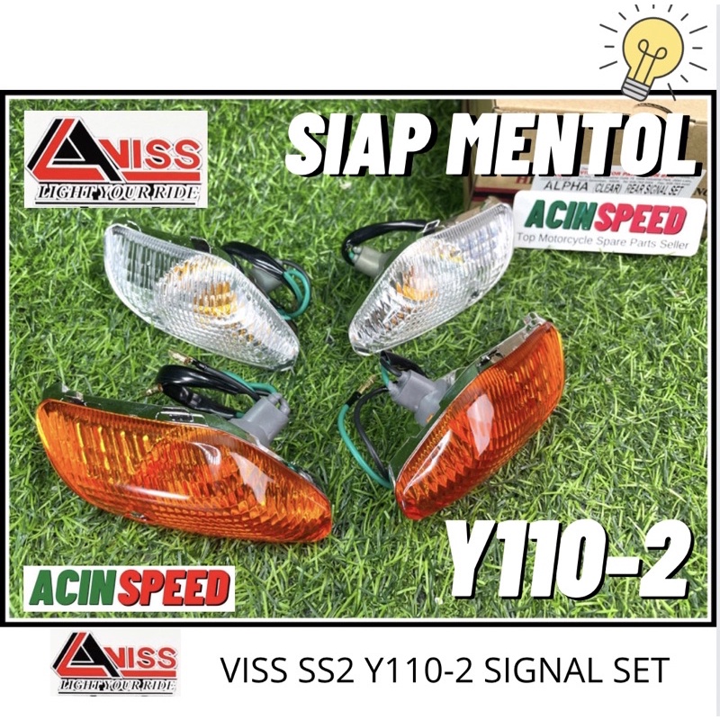 VISS SS2 Y110 2 Front Signal Set ( Siap Mentol)/ SS2 Signal Depan ...