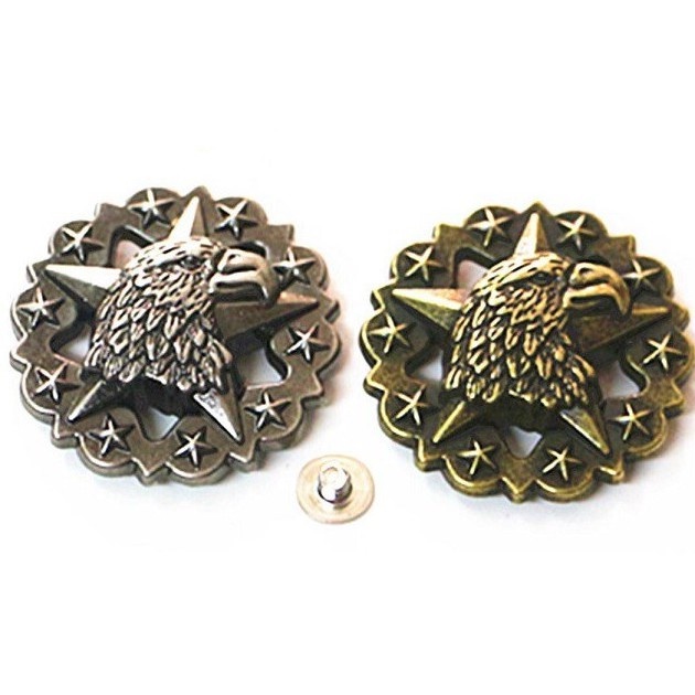 Alloy - 30mm " 3 D " Eagle Head Screw Back Concho | Shopee Malaysia