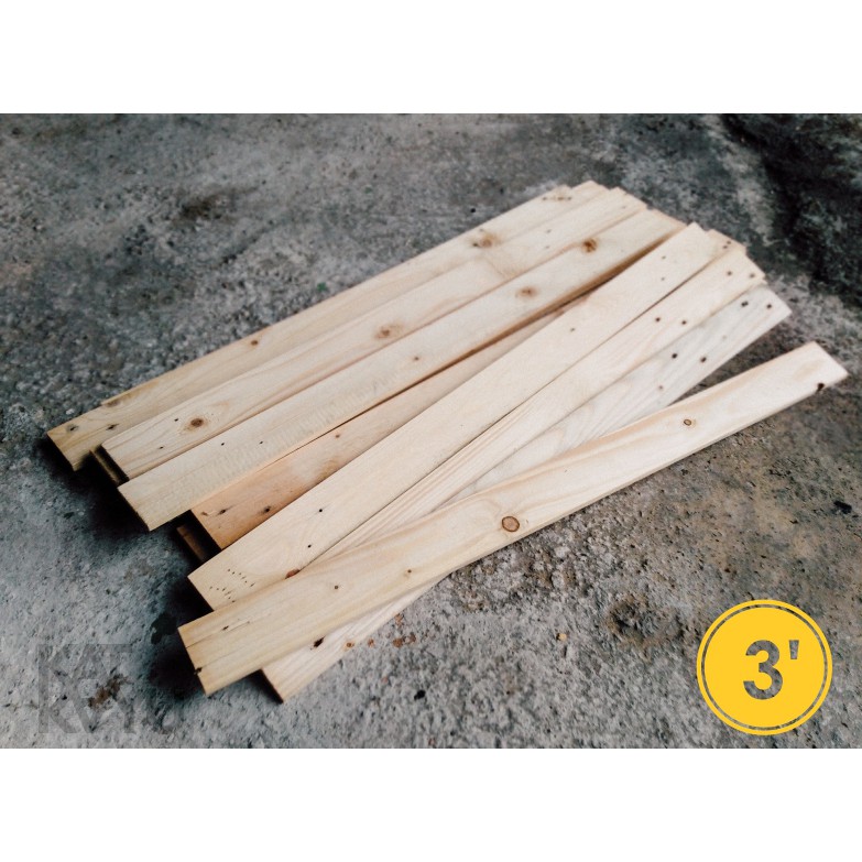 Kayu Pallet sudah diketam (Panjang 3 kaki) - sesuai untuk hobi ...