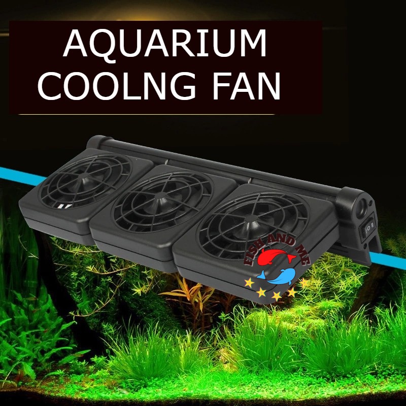 (READY STOCK)Aquarium Cooling Fan Fish Tank Adjustable Wind Cooler ...