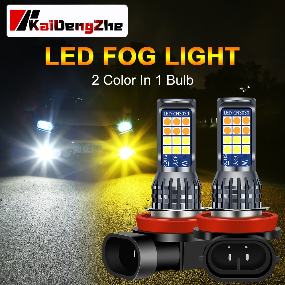 [Value Choice]2Pcs 24Led Dual Color Car Led Fog Lamp H3 Led Bulb H4 H7 ...