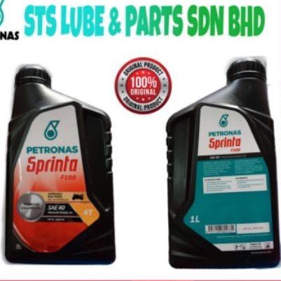 PETRONAS SPRINTA F100 SAE 40T ORIGINAL ENGINE OIL MOTORCYCLE 1 LITRE ...