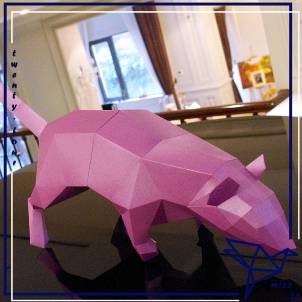 Creative 3D Puzzle Model Papercraft Mouse Children's Educational ...