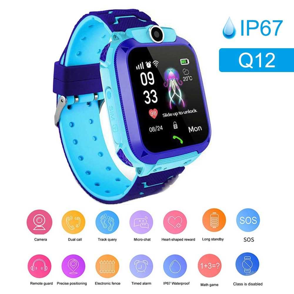 Q12 Kids Intelligent Watch IP67 Waterproof Touch-screen SOS Phone Call ...