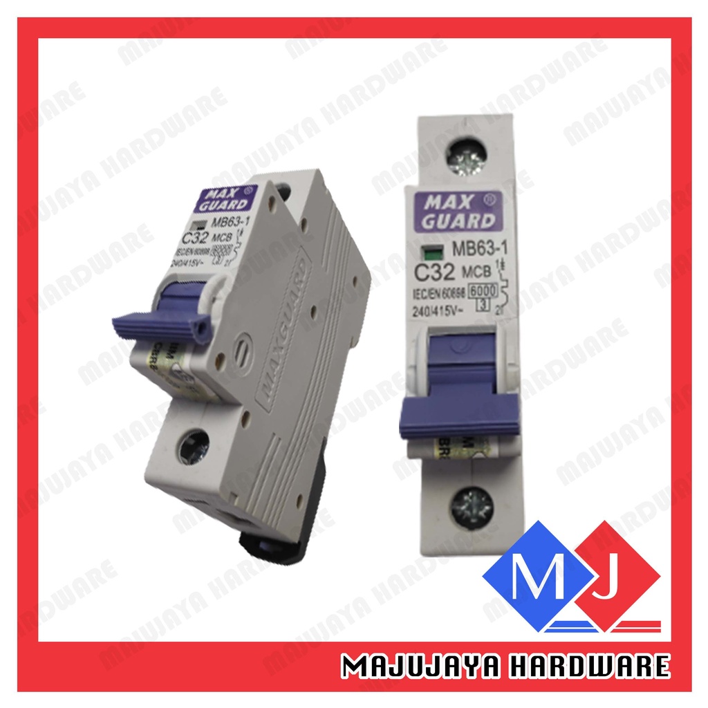 DLX MAXGUARD 1Pole (6KA) Type C SP MCB 6A , 10A , 16A , 20A AND 32A Miniature Circuit Breaker ...